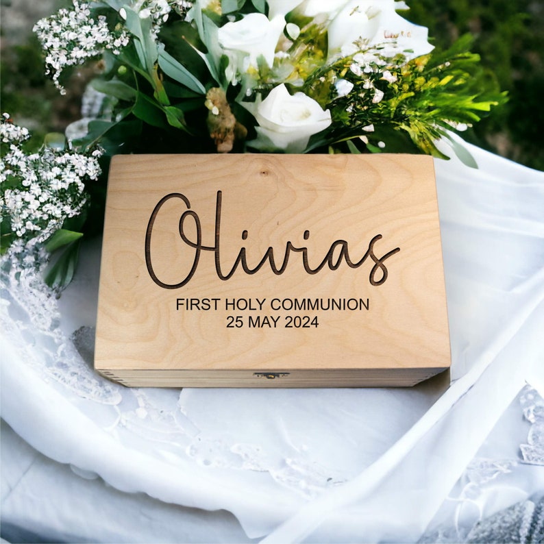 First Holy Communion Gift Box, Memory Box, 1st Communion Keepsake Box ...