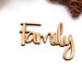Family Script Word Sign,decoupage, Wooden Letters, Names,family Script ...