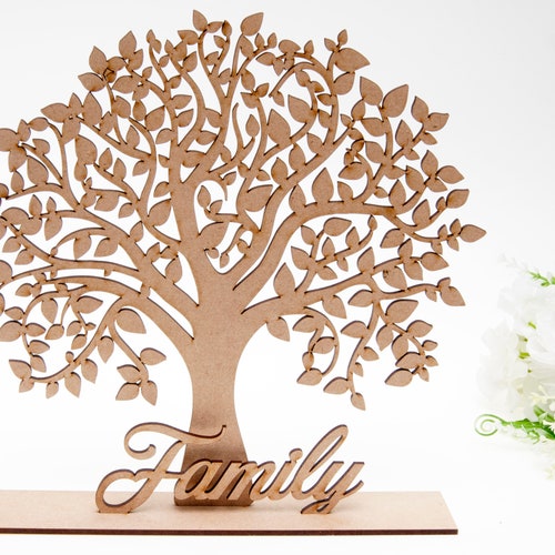 Family Tree Frame Laser Cut Tree DIY Frame Tree Personalised - Etsy