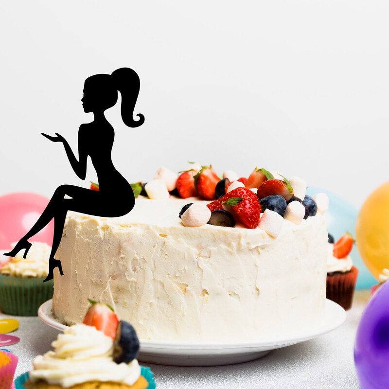 Sitting Girl Cake Topper - Etsy