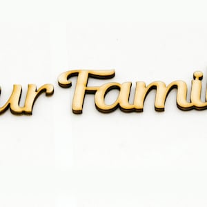 Family or Our Family Craft Script DIY Craft, DIY Supplies, Wooden ...