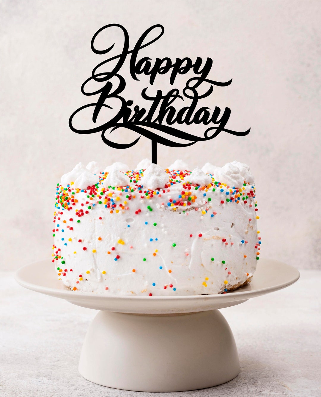 Personalized Happy Birthday Cake Topper, Happy Birthday Party, Happy ...