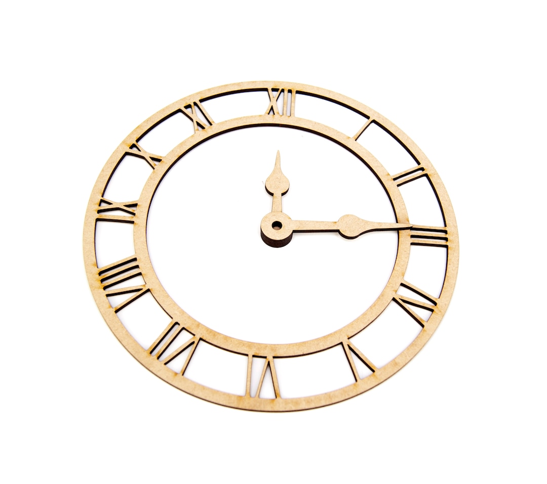 Wooden Clock | Laser Cut | Wood Cutout | Craft Decoration Decoupage ...