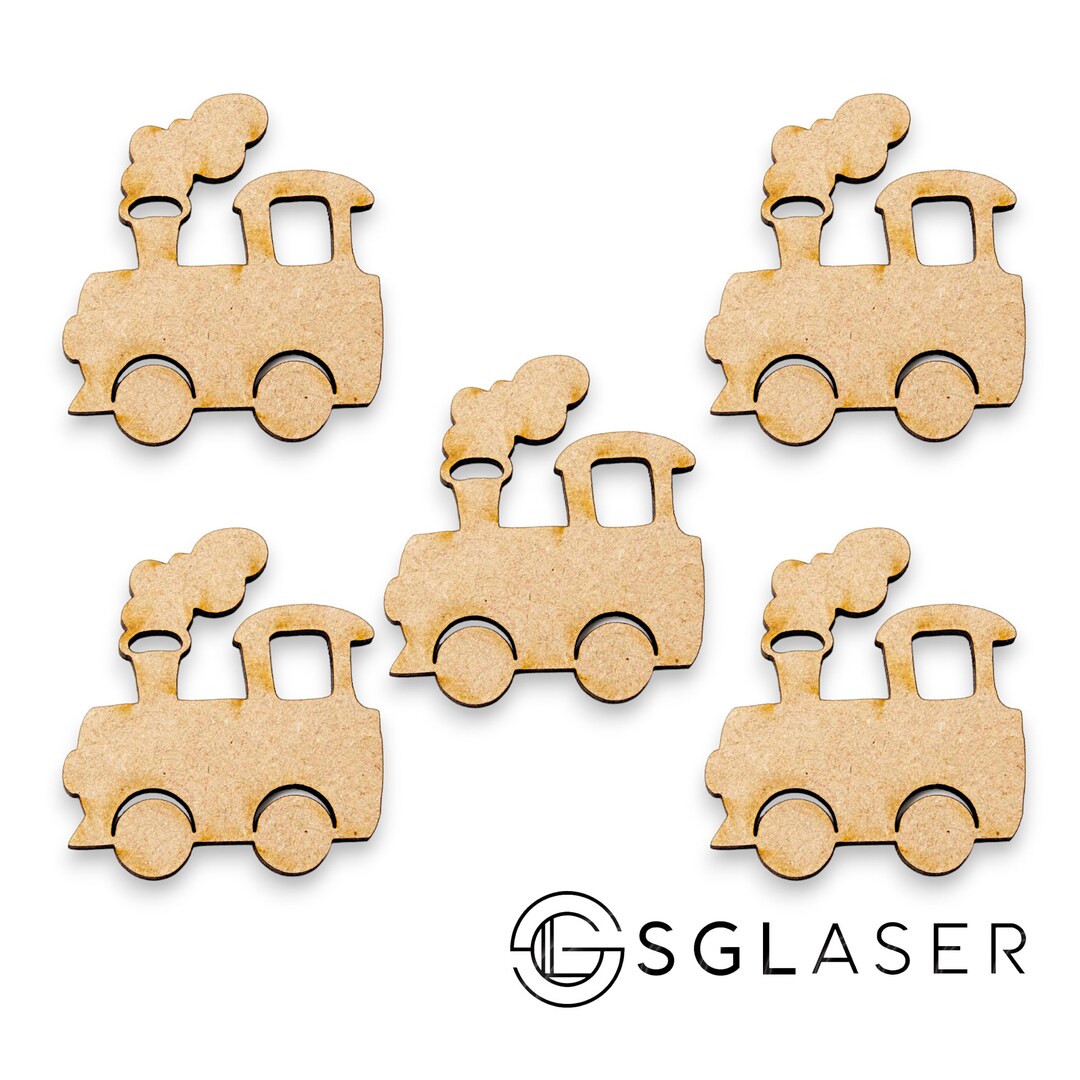 Wooden Train Shape 5pack | Craft Shape | Craft Supplies | Card Making ...