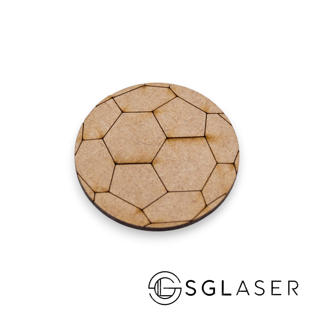 Balón de fútbol de madera x10 artesanía DIY, suministros de bricolaje ...