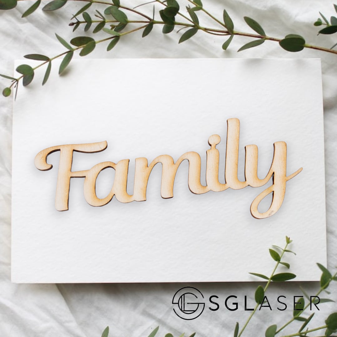 Family or Our Family Craft Script DIY Craft, DIY Supplies, Wooden ...