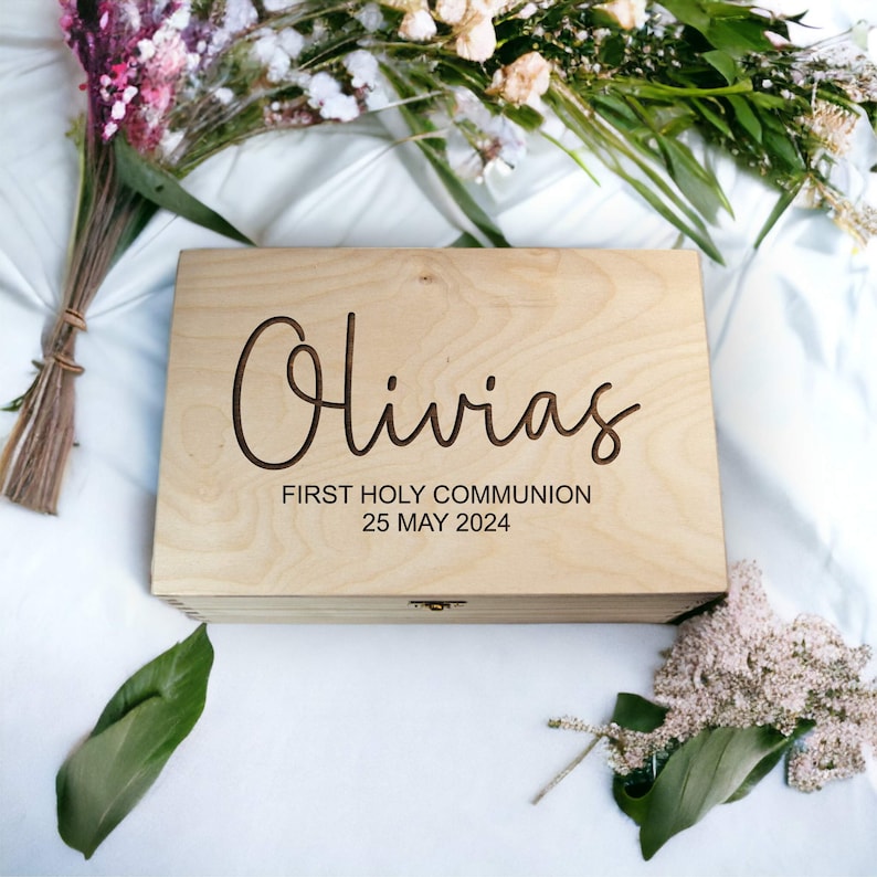 First Holy Communion Gift Box, Memory Box, 1st Communion Keepsake Box ...