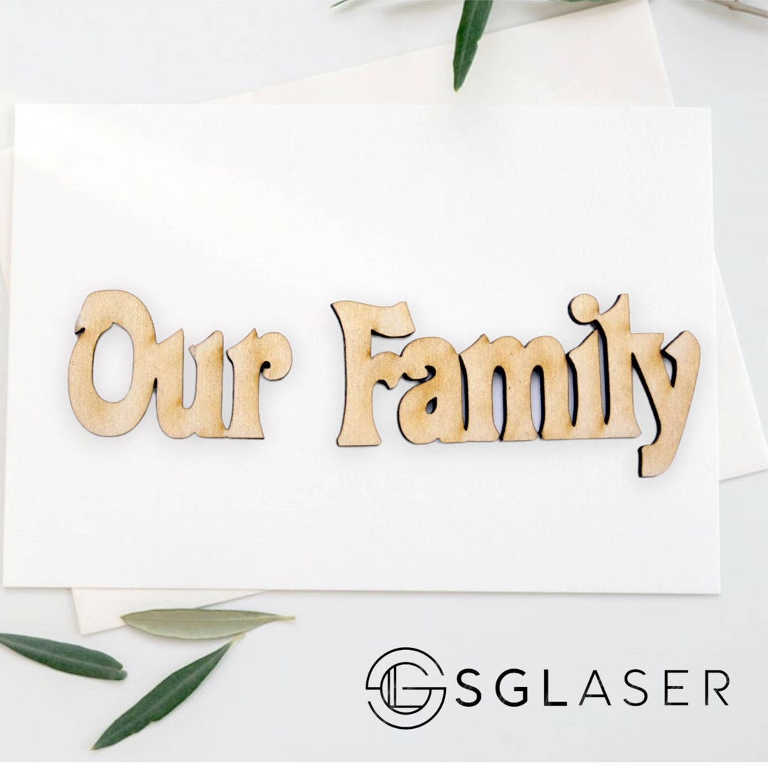 Our Family Sign 5pack, Our Family Word for Family Trees and Other Craft ...