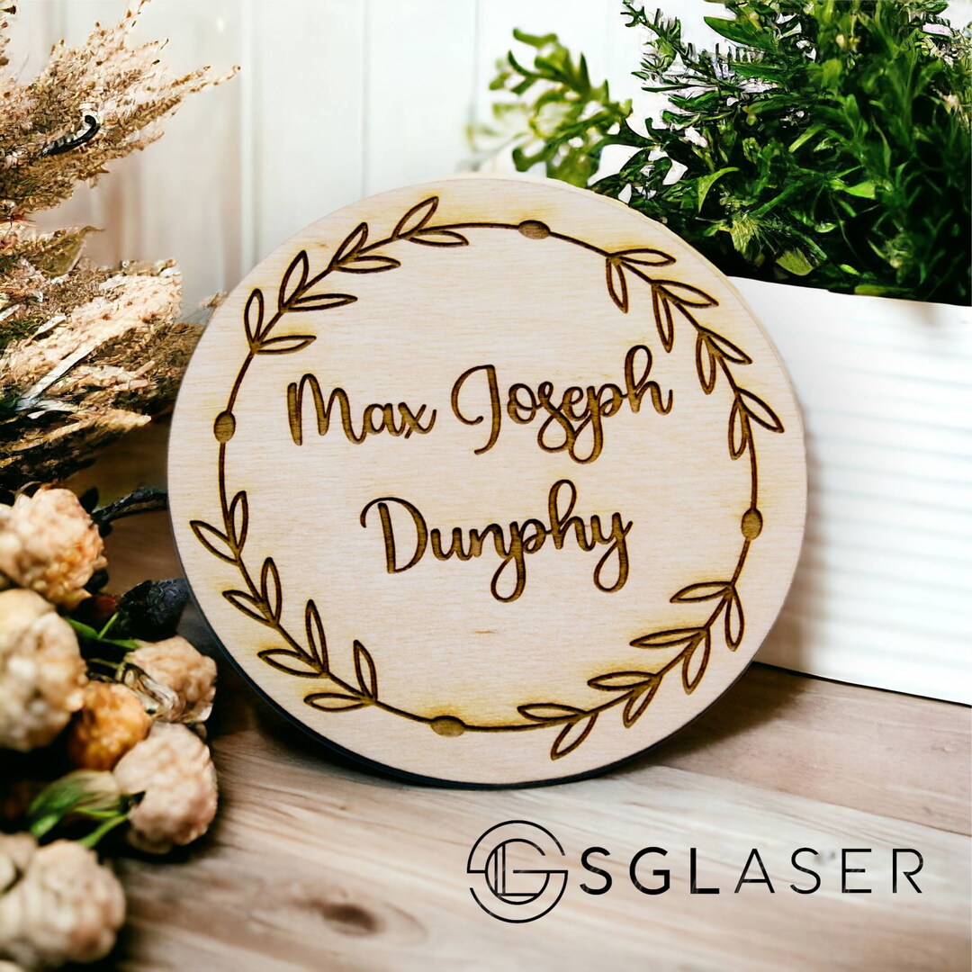 Milestone Disc | Birth Announcement Sign | Personalised Baby Plaque ...