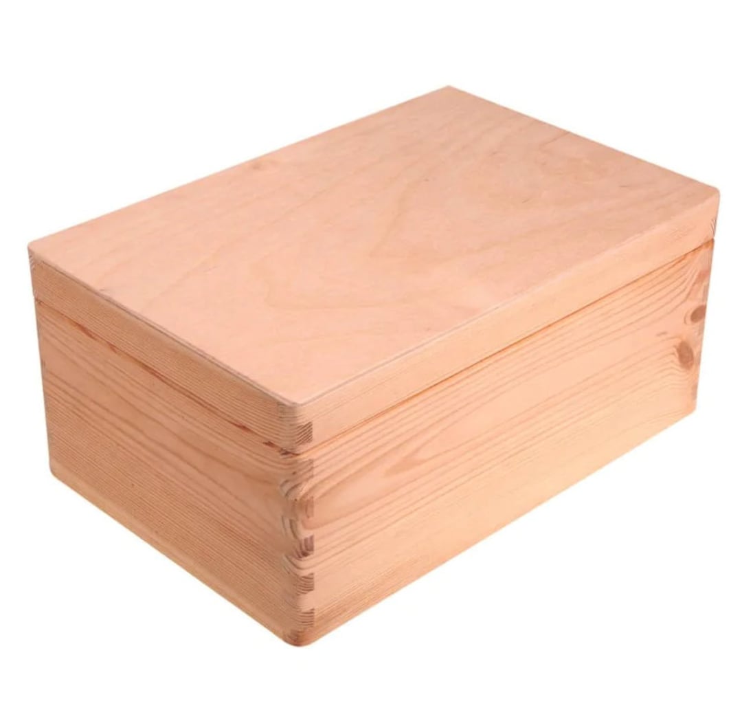 Plain Wooden Box 30,5 X 20 X 13cm | Memory Box | Wooden Ches | Card Box ...