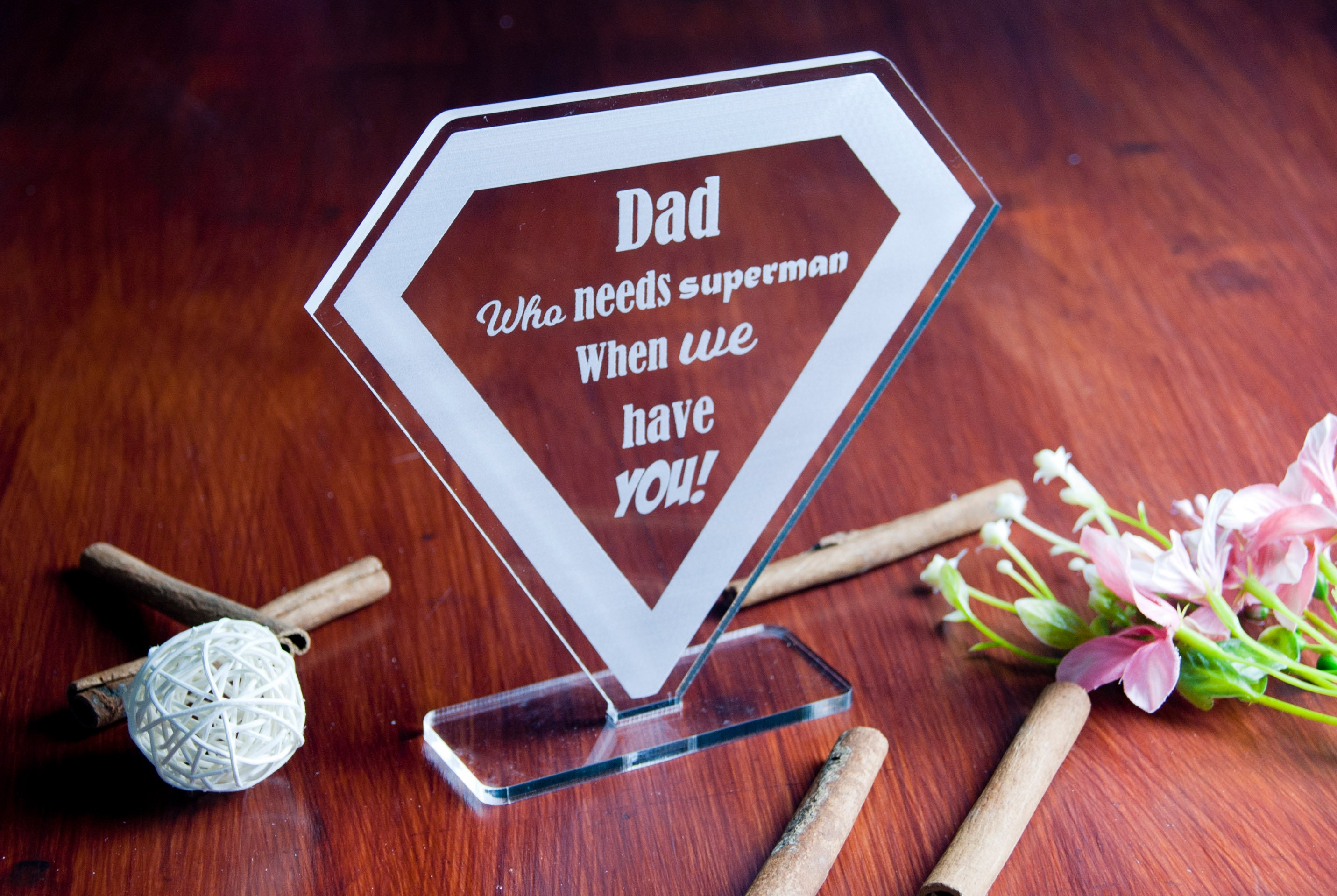 Acrylic personalized plaque Dad Personalized dad gift | Etsy