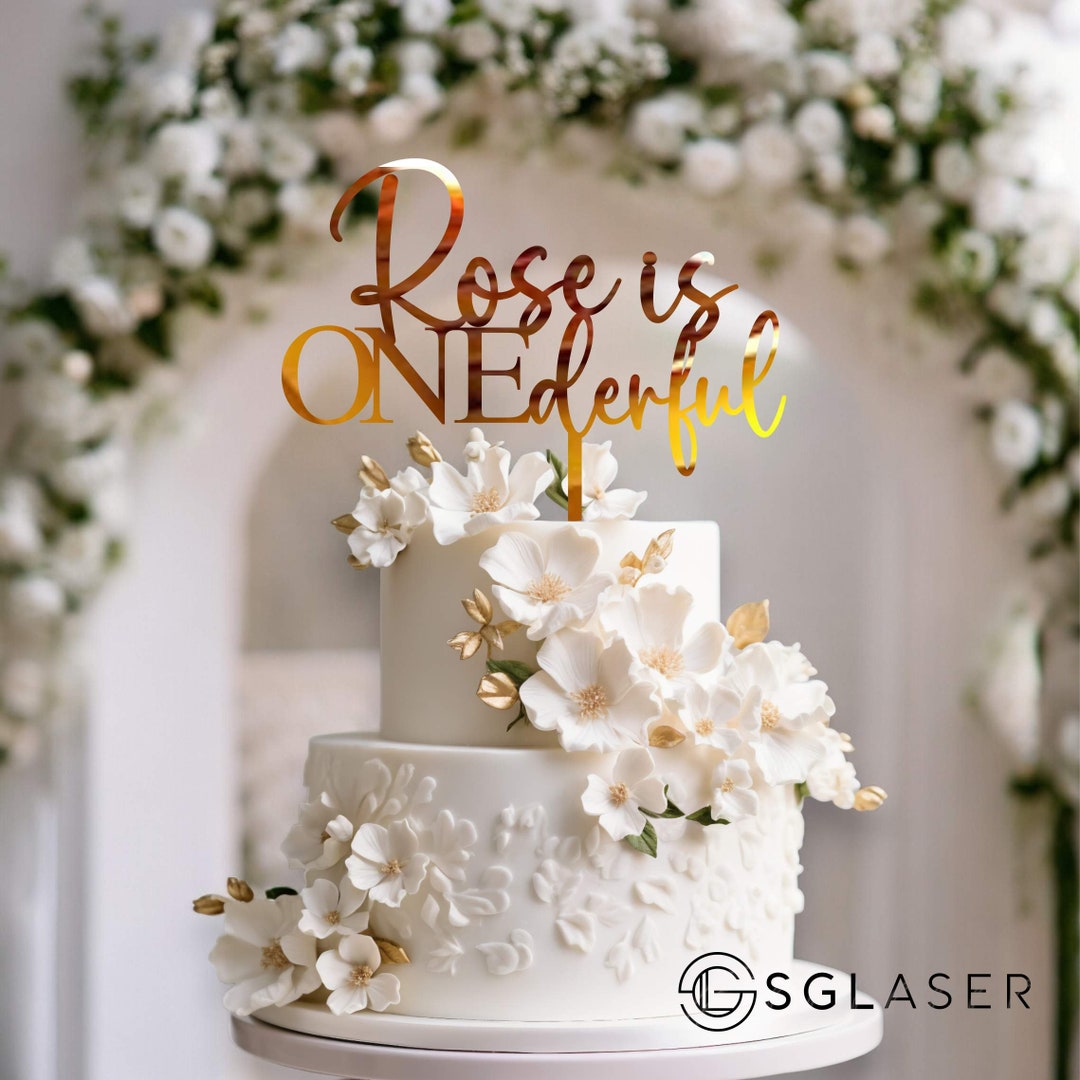 Name Cake Topper, Personalized Cake, Gold Cake Topper, Acrylic Cake ...