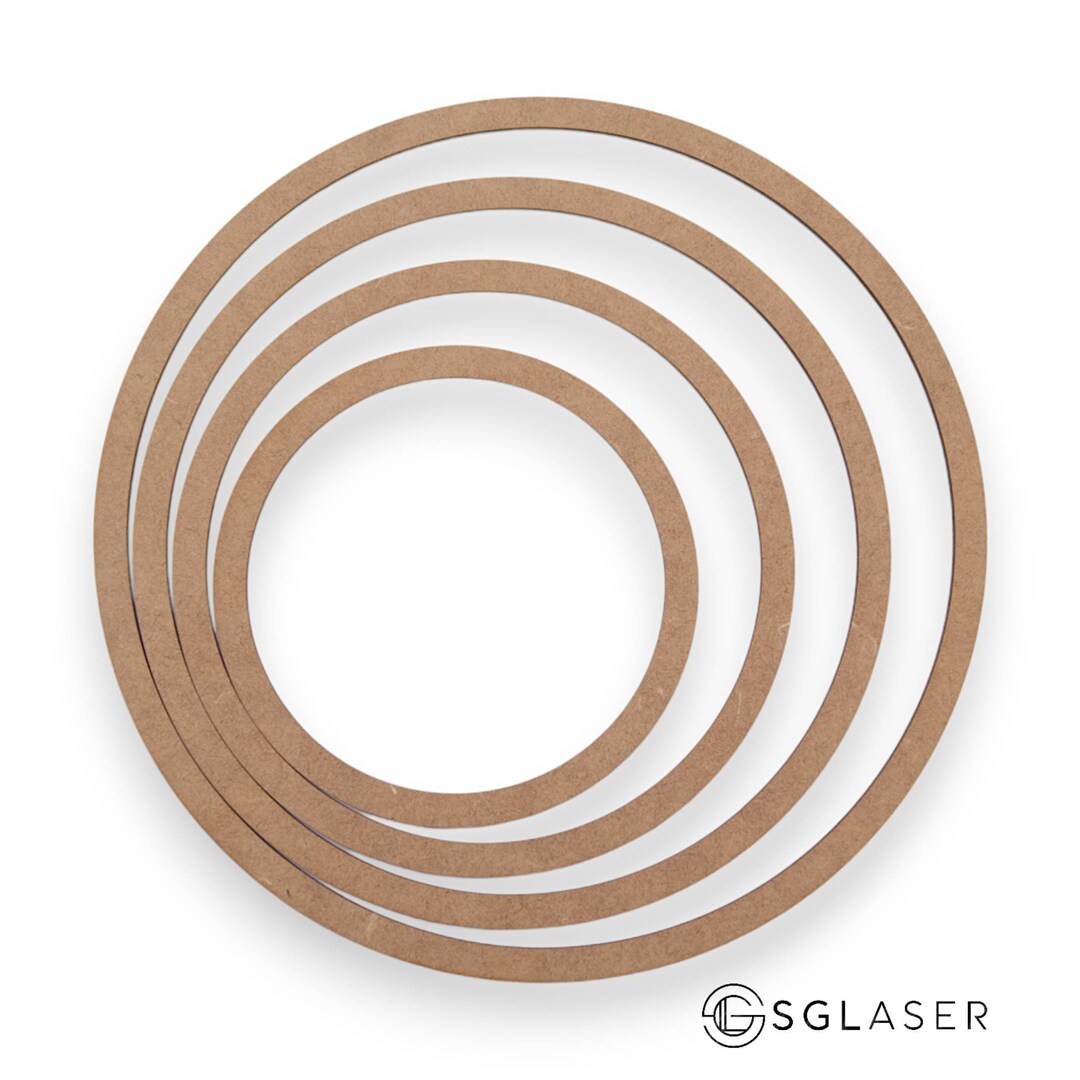 Macrame Hoops, Wooden Hoops, Craft Hoop Outline Ring Shape, Blank Hoop ...