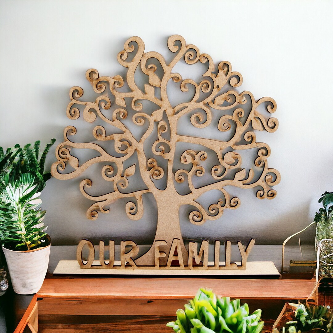 T410 Our Family Tree Set for Ikea Frames Mdf,wooden Shapes for Crafts ...