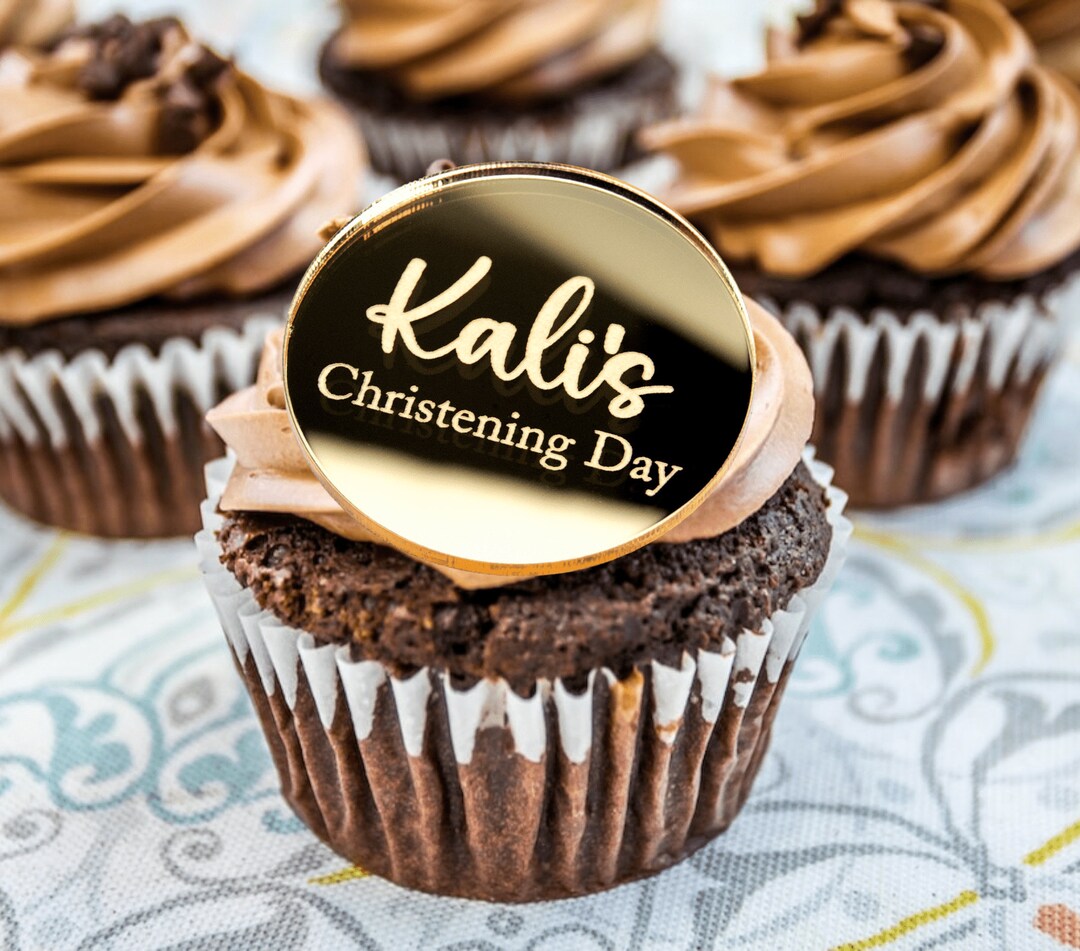 Personalized Name Cupcake Toppers | Cake Topper Charms Happy Birthday ...