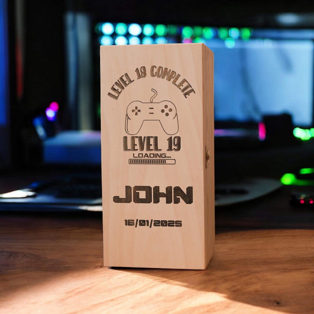 Gamer Gift Box | Personalized Whiskey Box | Memory Box | Wooden Wedding ...