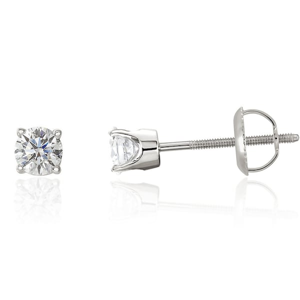 Lab Created Diamond Rose Gold Earrings - Etsy