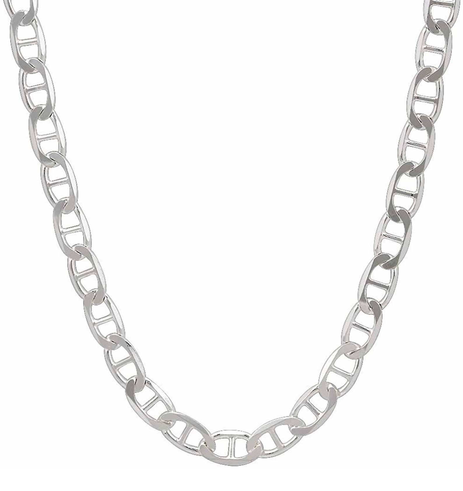 Sterling Silver Mariner Chain 5.5mm Wide 16", 18", 20", 22", 24" or 30 ...