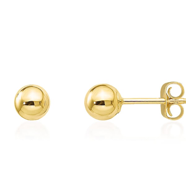 10k Gold Ball Post Earrings - Etsy