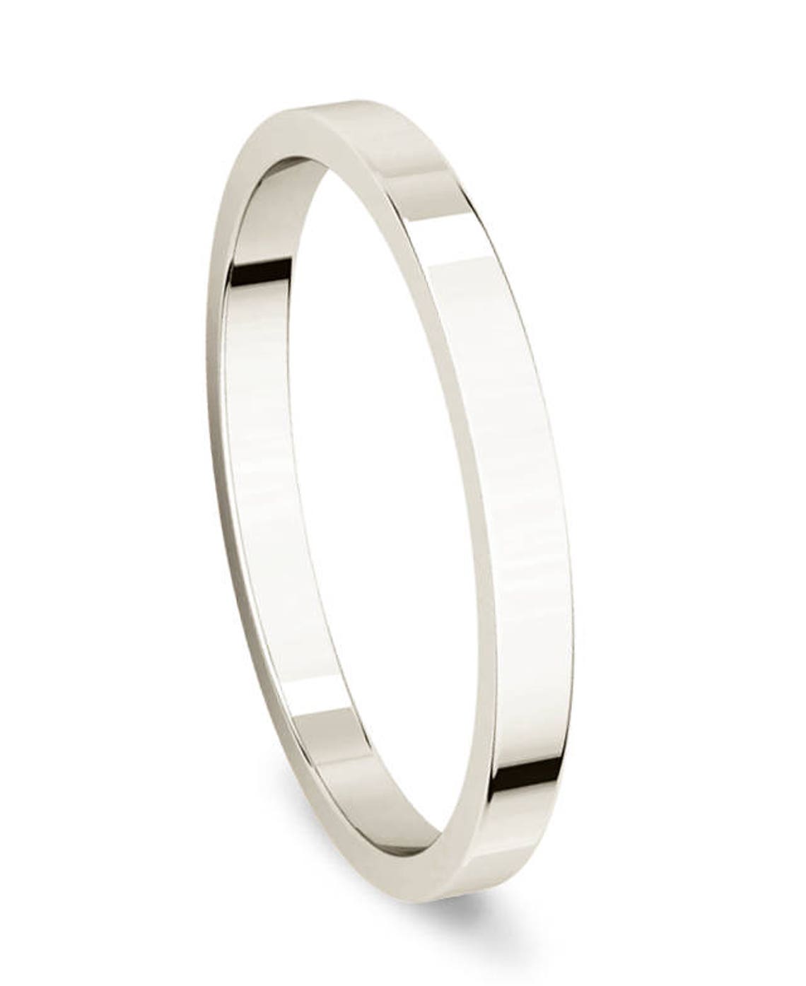 Sterling Silver Band 925 Polished Flat Anniversary or Wedding - Etsy