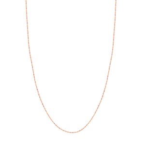 14K Rose Gold Twisted Dorica Chain 1.3mm Wide, Sparkling Gold Necklace ...