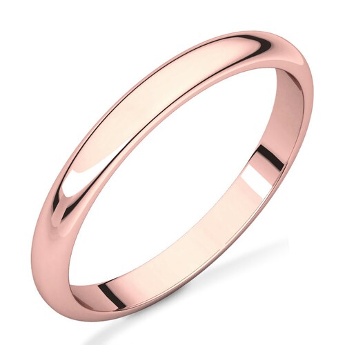 Solid 10K Rose Gold Polished Domed Engagement Anniversary or - Etsy