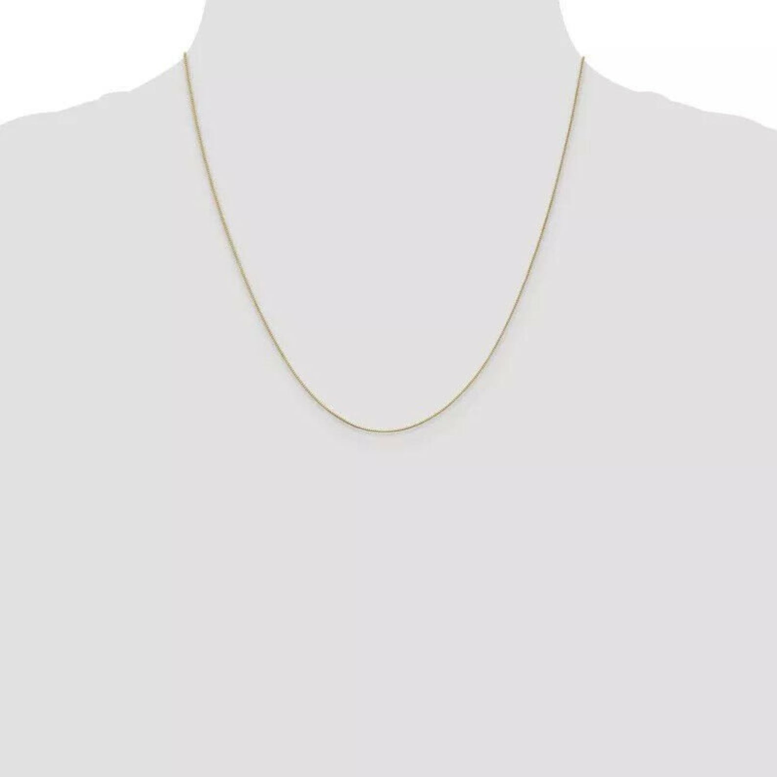 10K Yellow Gold Solid Box Pendant Chain .55mm Wide Custom - Etsy