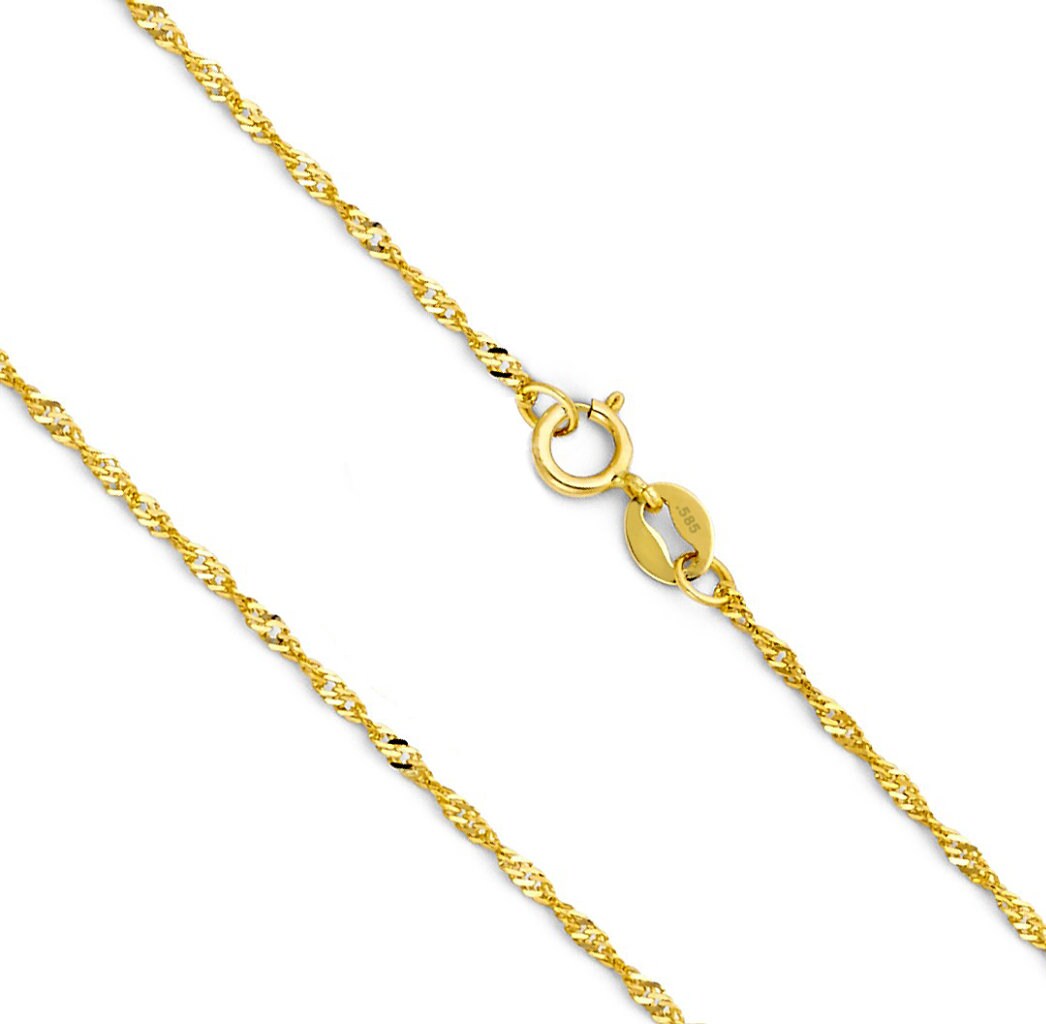 1/20 12K Gold Filled Rope Chain 18-inch Long