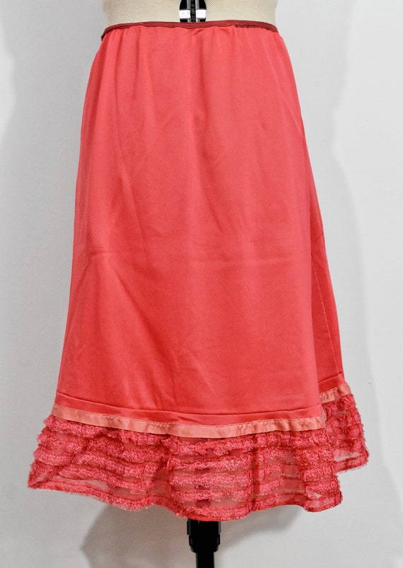 Red Half Slip with Ruffle Hem - Gem