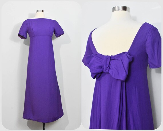 Emma Domb Purple 60s Maxi Dress - Gem