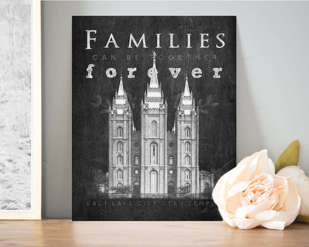 Select LDS / Mormon Temple Chalkboard Style Prints Salt Lake - Etsy