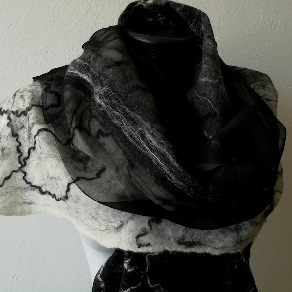 Cobweb Felted Scarf - Etsy