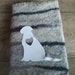 Felt Book Cover With White Cat, Cover for Notebook, Sketchbook Cover ...