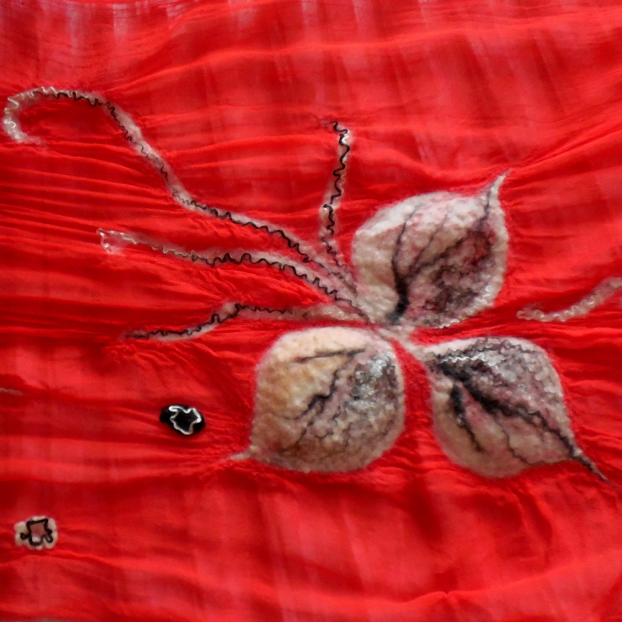 Lightweight Felted Scarf Black and White Scarf Wedding - Etsy