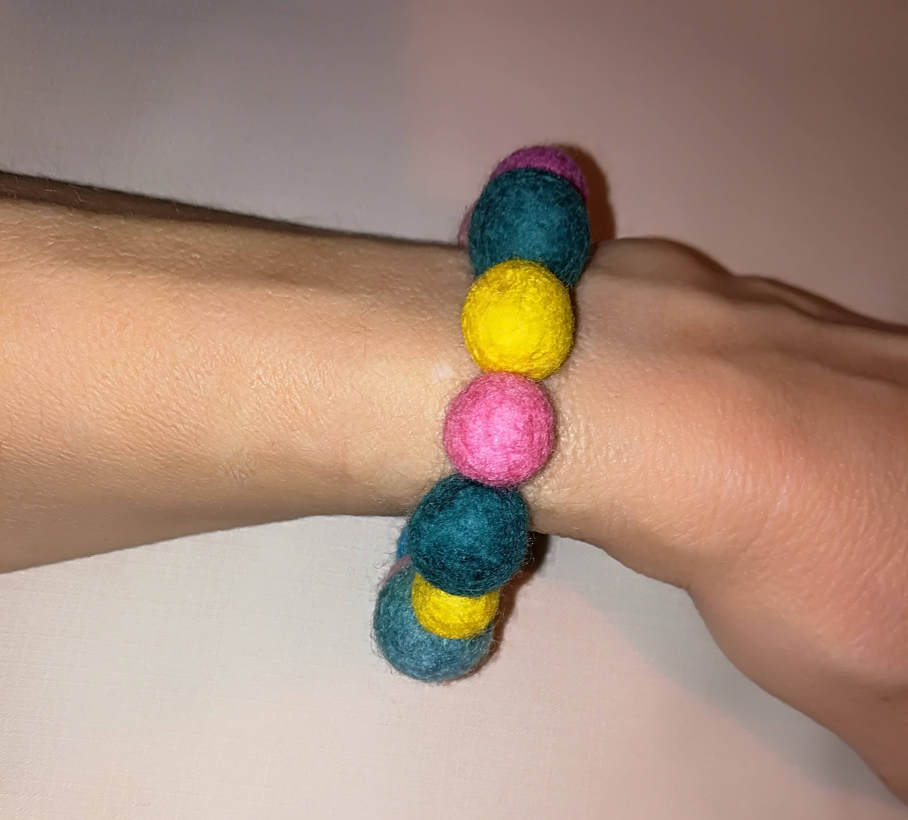 Felted Bead Bracelet Merino Wool Bracelet Boho Bracelet - Etsy UK