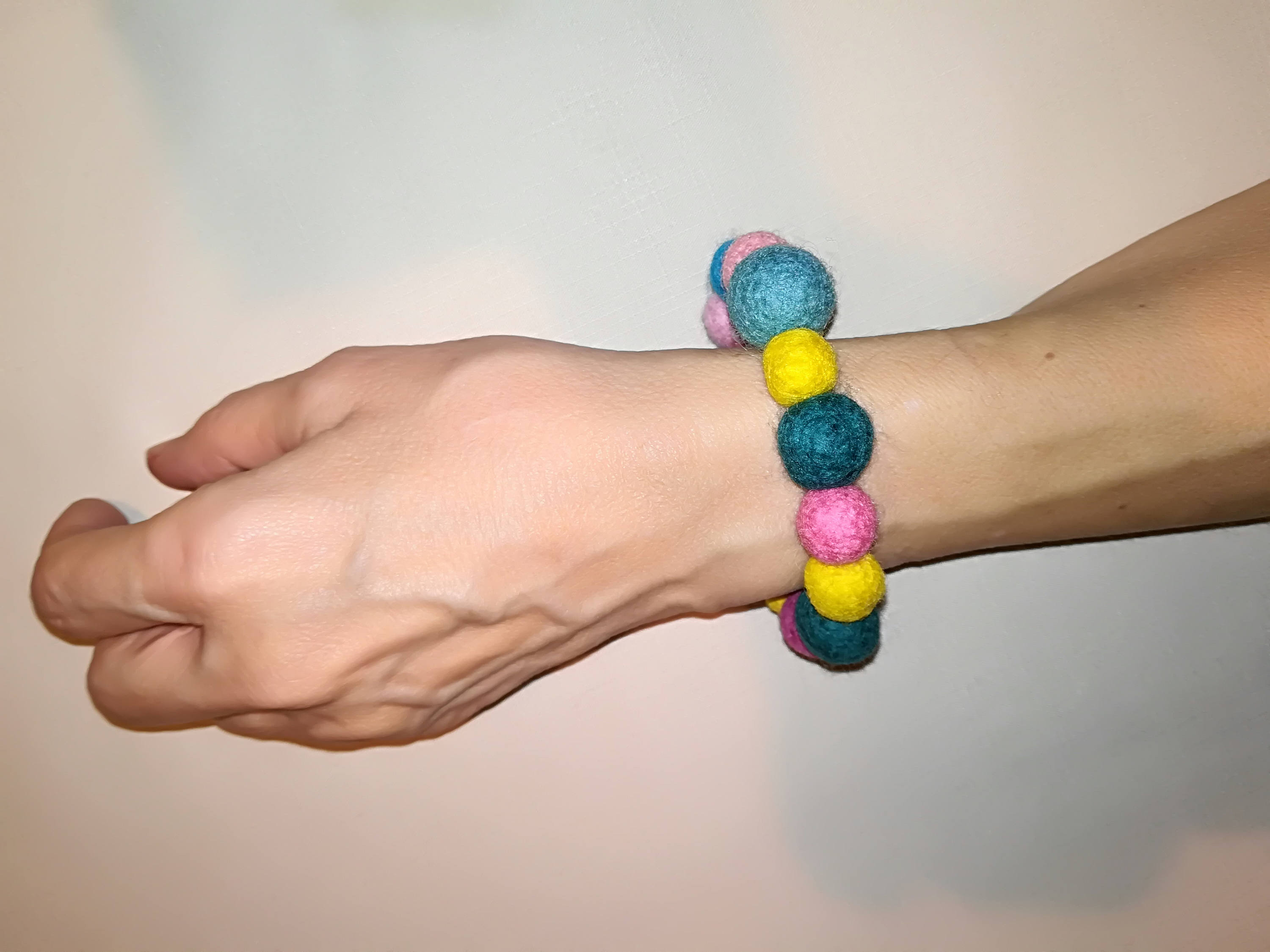 Felted Bead Bracelet Merino Wool Bracelet Boho Bracelet - Etsy UK
