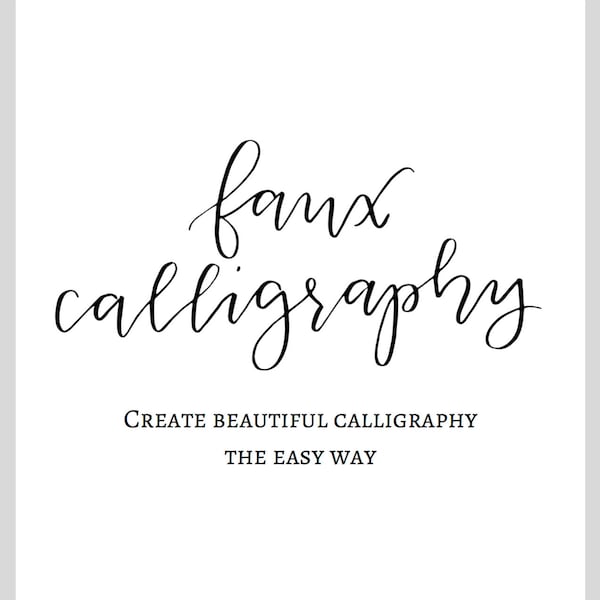 Faux Calligraphy - Etsy