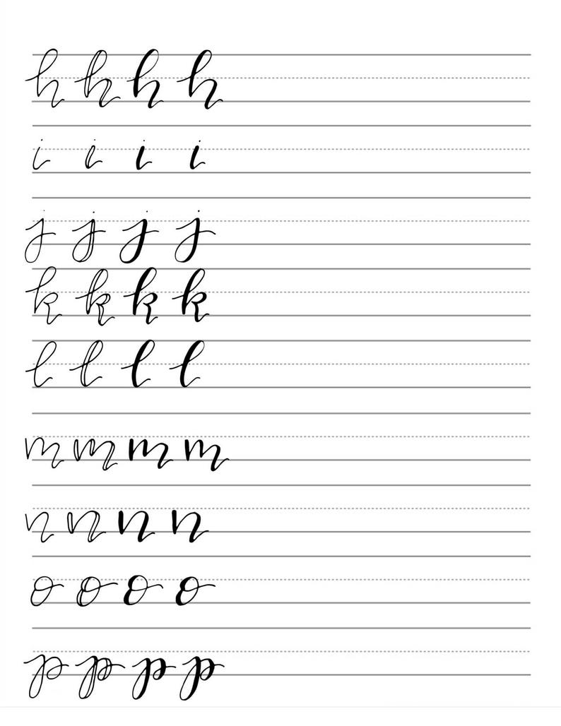 Faux calligraphy guide learn faux calligraphy calligraphy | Etsy