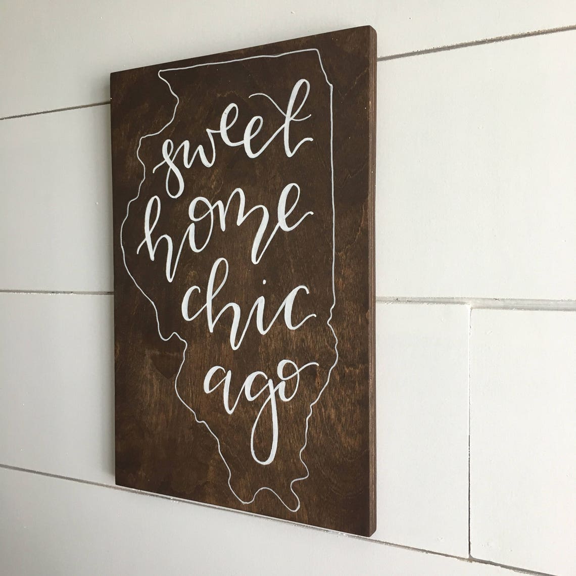 Wood Sign State Wood Sign Home Sign Sweet Home Chicago - Etsy