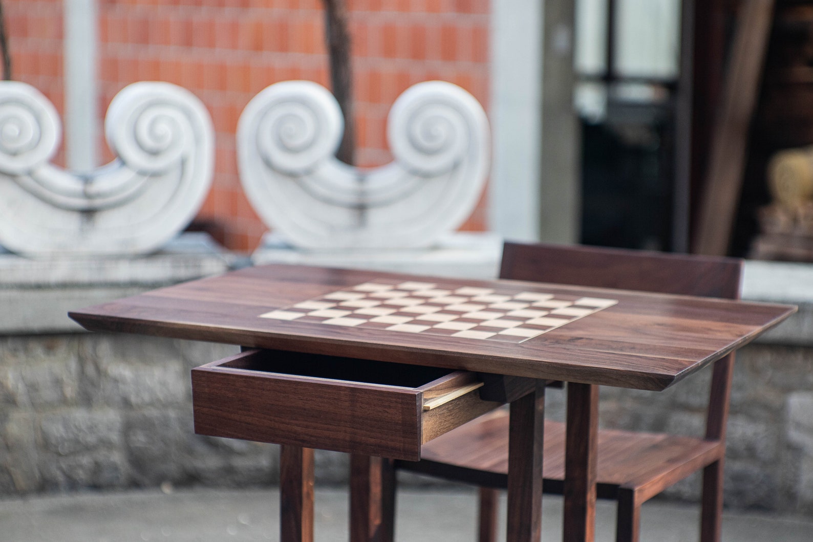 Chess Table With Drawer | Etsy