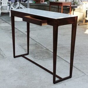 Console Table With Italian Marble Top and Two Drawers - Etsy