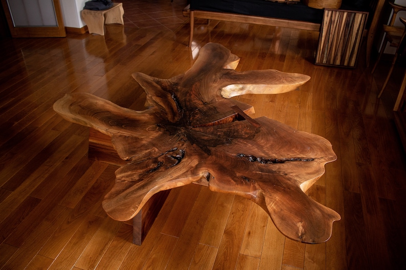 Robust Natural Wood Coffee Table - Etsy