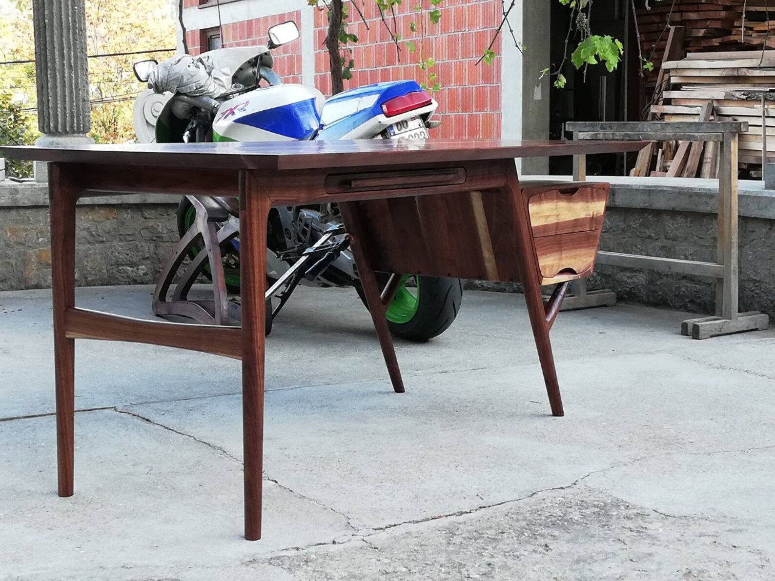 Desk With Trapezoid Drawers - Etsy