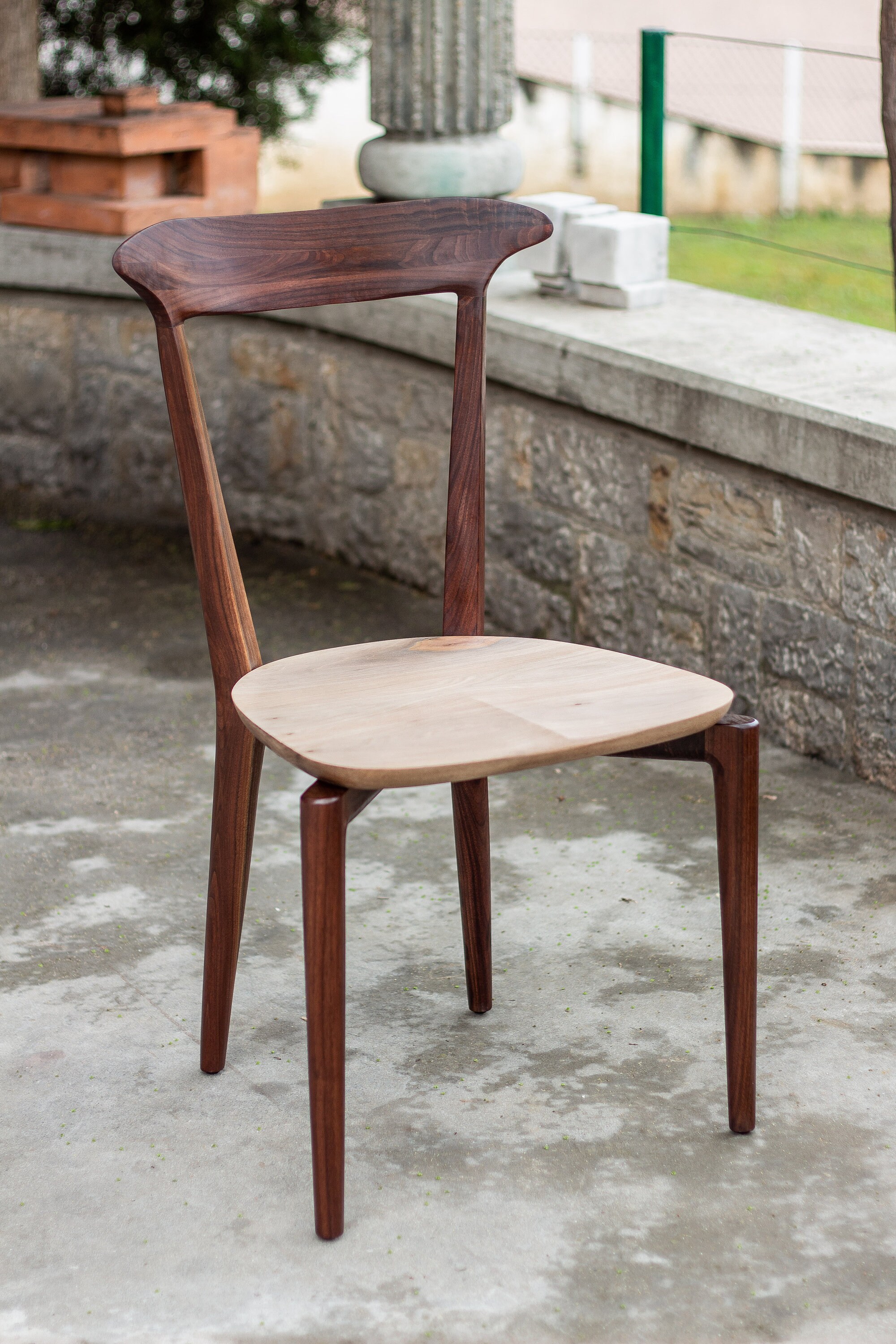 Elegant Japanese style chair with back | Etsy