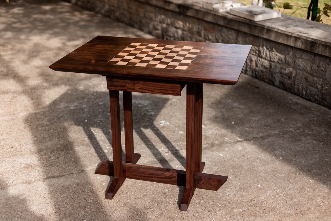 Chess Table With Drawer | Etsy