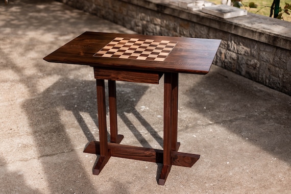 Chess Table With Drawer | Etsy