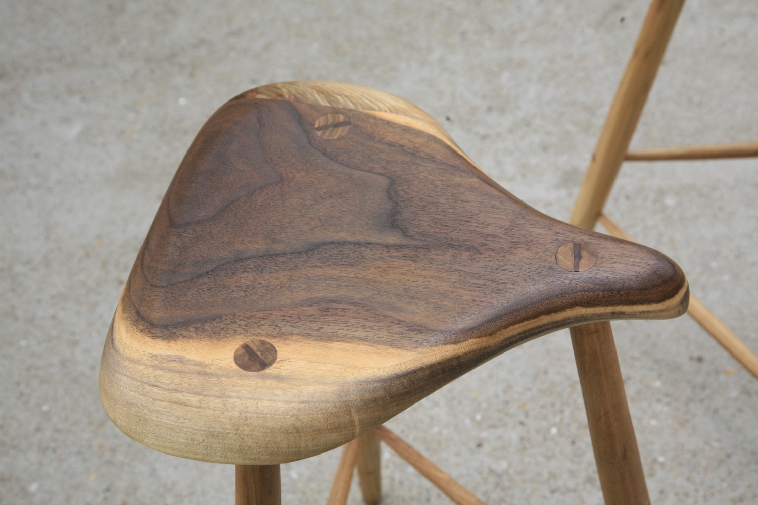 Walnut Bar Stools Inspired by Esherick - Etsy