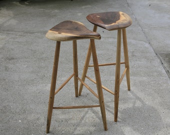 Canadian Walnut Bar Stools Inspired by Esherick | Etsy