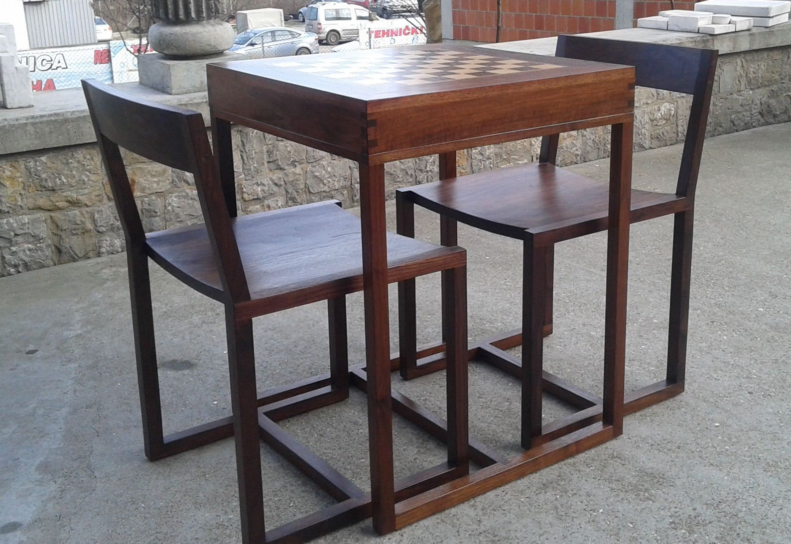 Chess Table With Drawer 2 - Etsy