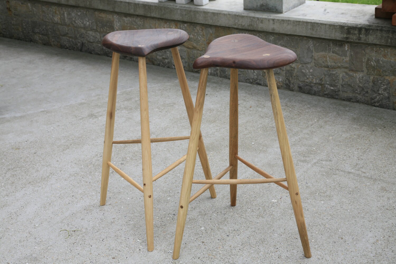 Canadian Walnut Bar Stools Inspired by Esherick - Etsy